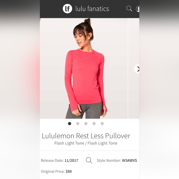 lululemon athletica | Tops | Lululemon Rest Less Flash Light Tone ...